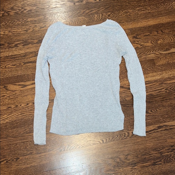 GAP | Sweaters | Light Gret Ribbed Long Sleeve Sweater | Poshmark